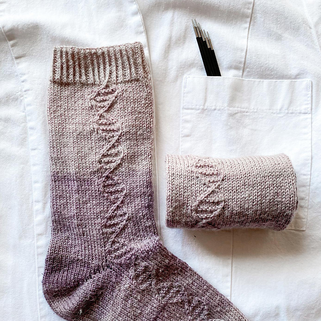 Ravelry: Real DNA Socks pattern by Knittinghood Team