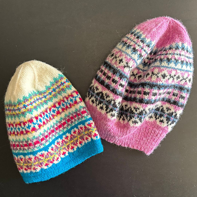 Ravelry: Knitting Jenny 92 and 93: Fair Isle Ski Hats pattern by ...