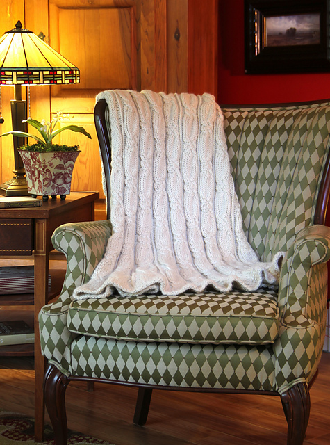 Ravelry: Celtic Knot Throw pattern by The Knitting Tree - Patternology™