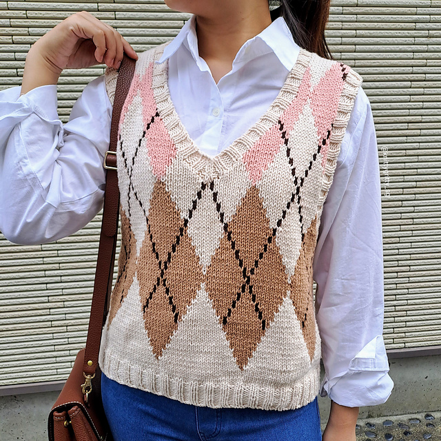 Ravelry: Argyle Dreams Vest pattern by Wan Cheng Phua
