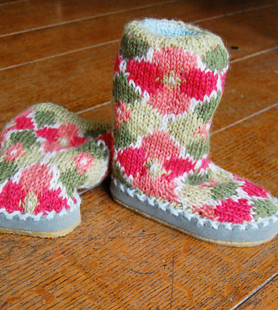 Ravelry: Flower Mukluks pattern by Maggie Pace