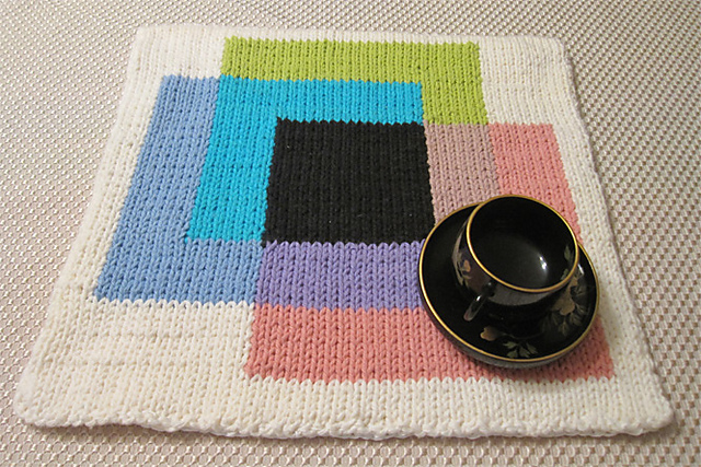 Ravelry: kGeometry: Placemat with Square Venn Diagram pattern by knitvana