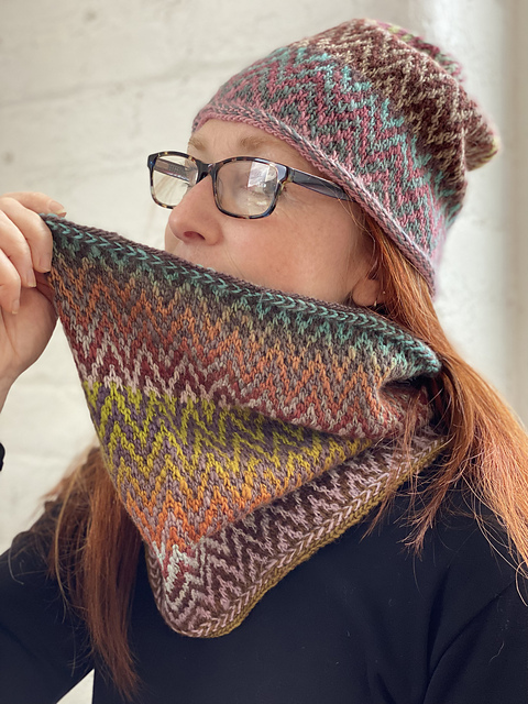 Ravelry: Oscilla Hat and Cowl pattern by Tina Whitmore