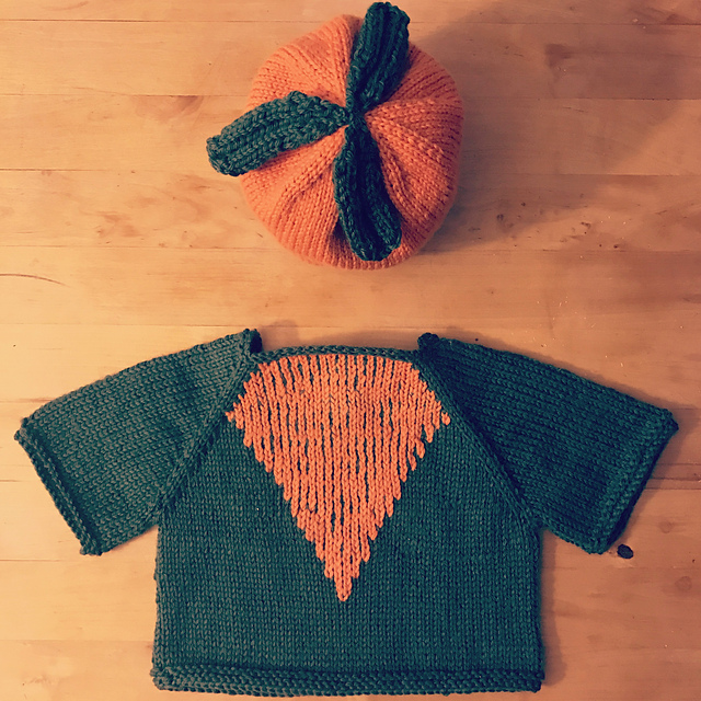 Ravelry: Root Vegetable Baby Sweater and Hat pattern by Emily Whitted