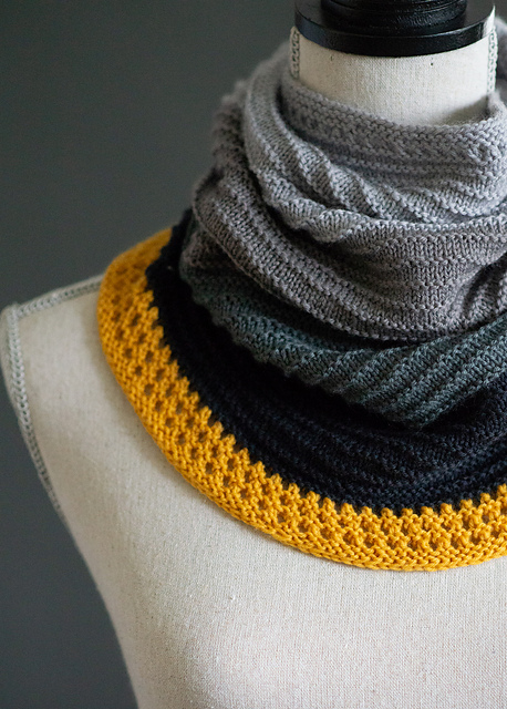 Ravelry: Ridges & Eyelets with a Twist Cowl pattern by Kelene Kinnersly
