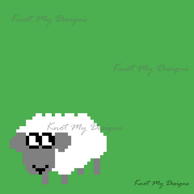 Ravelry: C2C Peeking Sheep Blanket Graph pattern by Apeksha Prasad