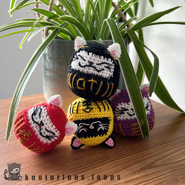 Ravelry: Cat Daruma Amigurumi pattern by knotorious loops