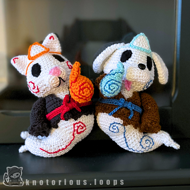 Ravelry: Inugami & Nekogami Amigurumi pattern by knotorious loops