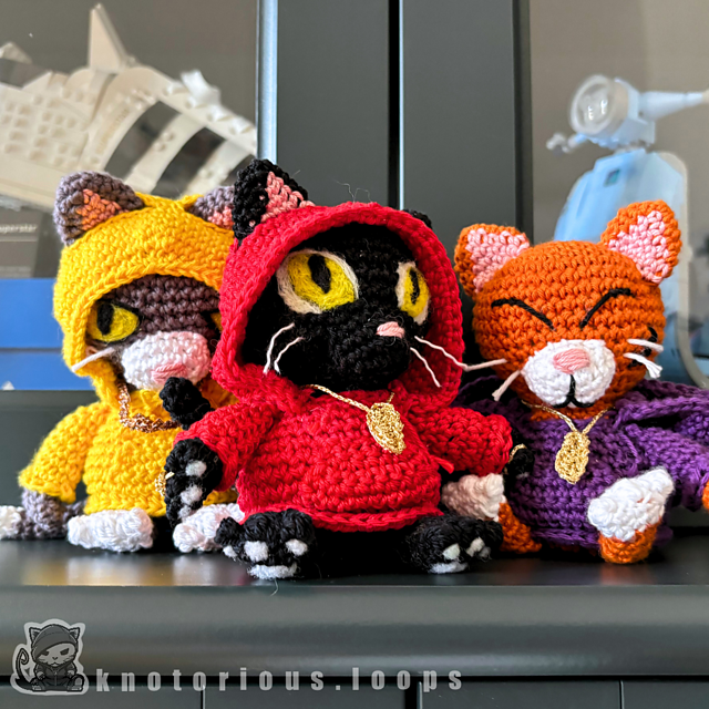 Ravelry: Kanye the Gangsta Cat Amigurumi pattern by knotorious loops
