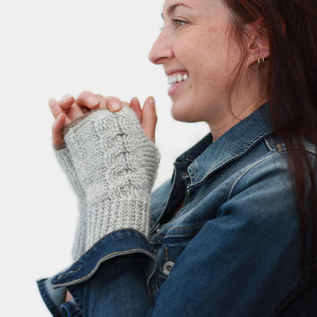Ravelry: Entwined Fingerless Mitts pattern by Kim Miller