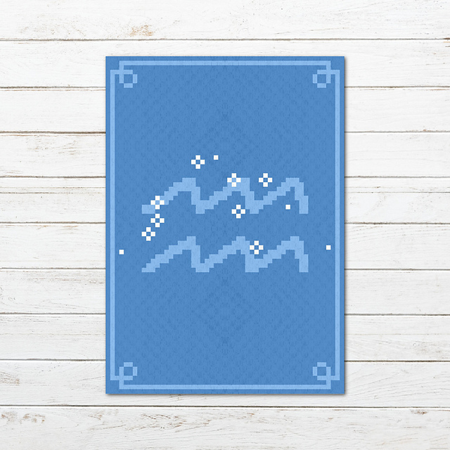 Ravelry: Aquarius Zodiac C2C Blanket pattern by Hailee Lynn
