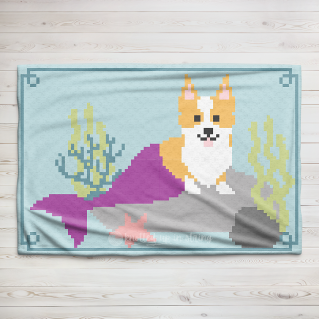 Ravelry: Corgi Mermaid C2C Throw pattern by Hailee Lynn