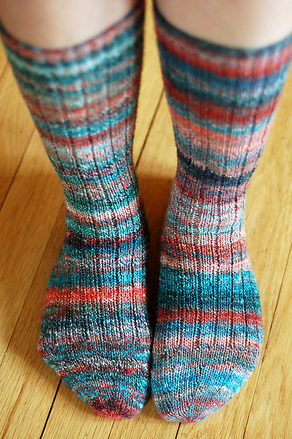 Ravelry: Lichen Ribbed Sock pattern by Nancy Bush