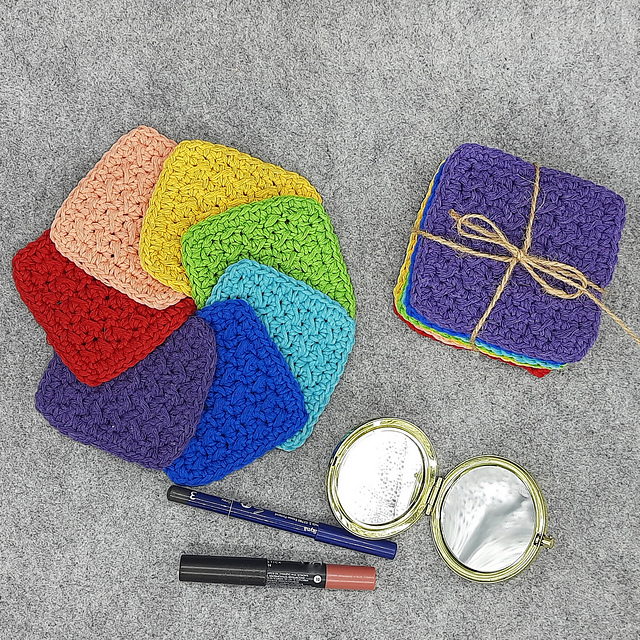 Ravelry: 2 sizes reusable cotton face pads pattern by Natalia Kononenko