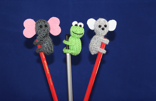 Ravelry: Animal Pencil Toppers pattern by Amalia Samios