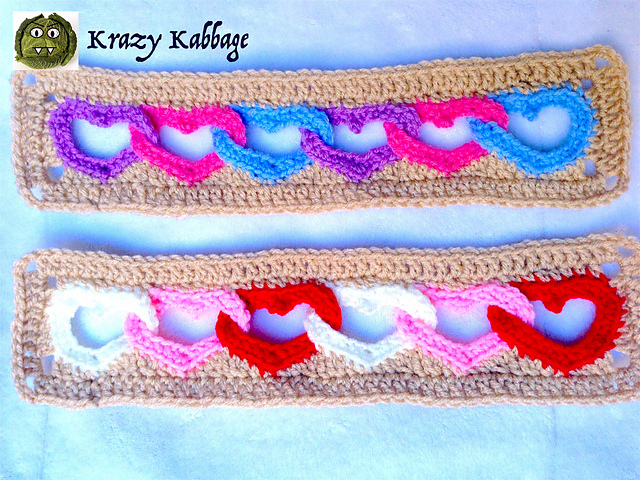 Ravelry: Linked Hearts pattern by Krazy Kabbage