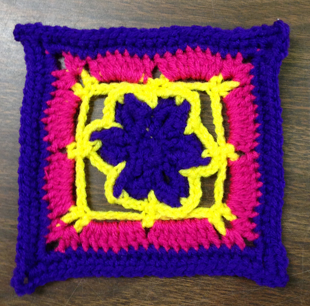 Ravelry: krikket207's Stained Glass Flower 6 inch Square