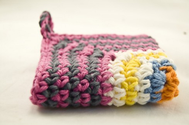 Ravelry: Particularly Pink Crochet Dishcloth pattern by Kristin Roach