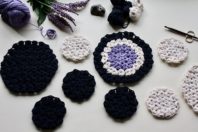 Ravelry: Jasmine Star Stitch Coaster and Trivet Set pattern by Kristyn ...