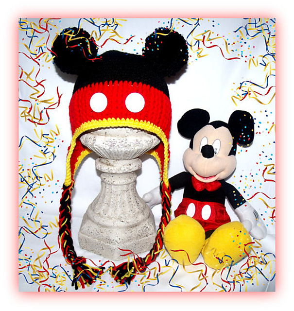 Mickey Mouse Hat Knitting Pattern