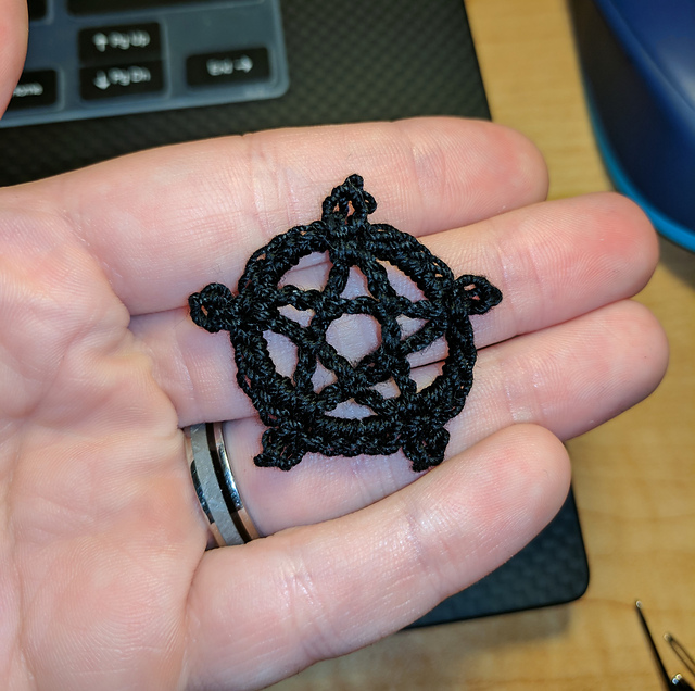 Ravelry: Simple Pentacle Pendant pattern by Kelly Young