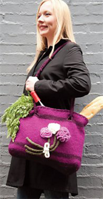 Ravelry: Felted Flower Market Tote pattern by Becca Smith