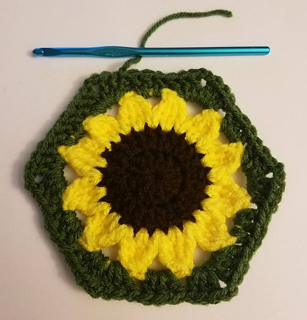 Ravelry: Sunflower Hexagon Motif pattern by Kathee Sanders
