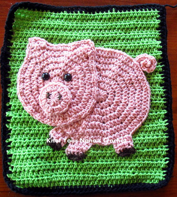 Ravelry: Pig Applique pattern by Teri Heathcote
