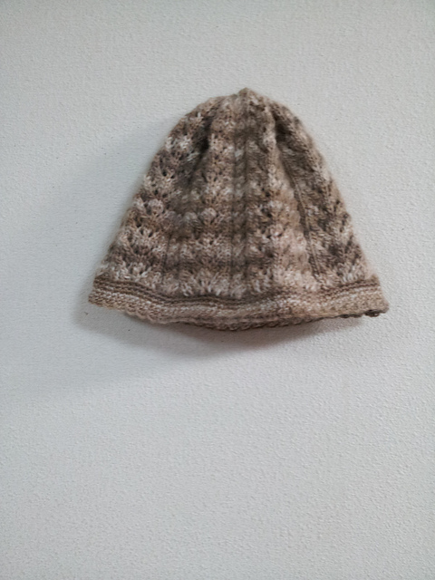 Ravelry: Cabled and Lace Cap ケーブルと透かし模様のキャップ pattern by Shinobu ...