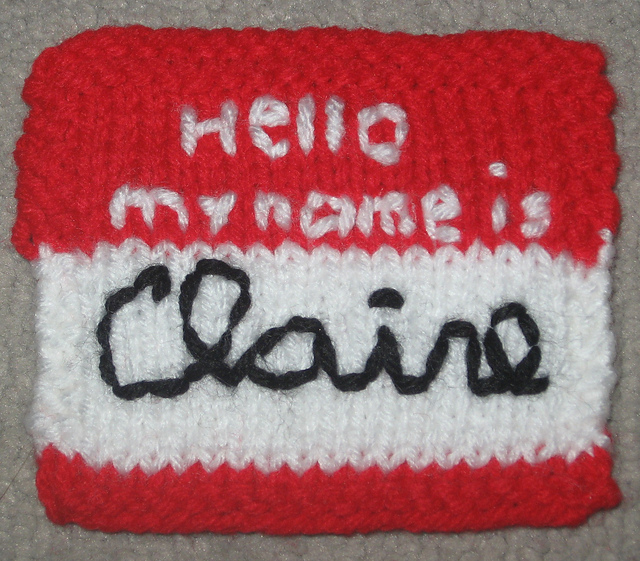 Ravelry: Hello my name is... pattern by Claire Reagan