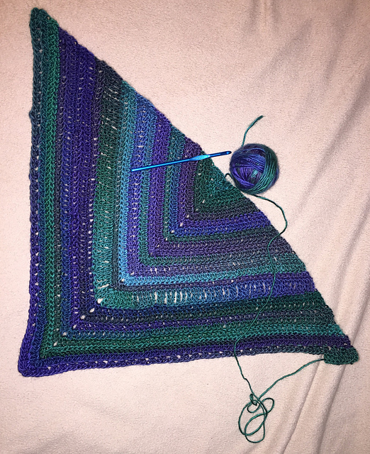 Ravelry: kymmi600's Peaceful Peacock Comfort Shawl