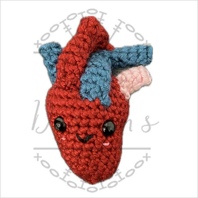 Ravelry: Mini Anatomical Heart Amigurumi pattern by Lacy Moss