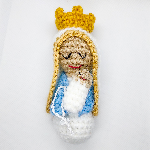 Ravelry: Our Lady of the Rosary crochet mini doll pattern by Shelley Egerer