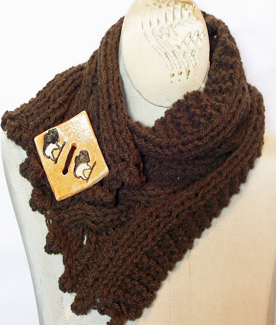 Ravelry: Cabled Bison Neck Wrap pattern by The Buffalo Wool Company
