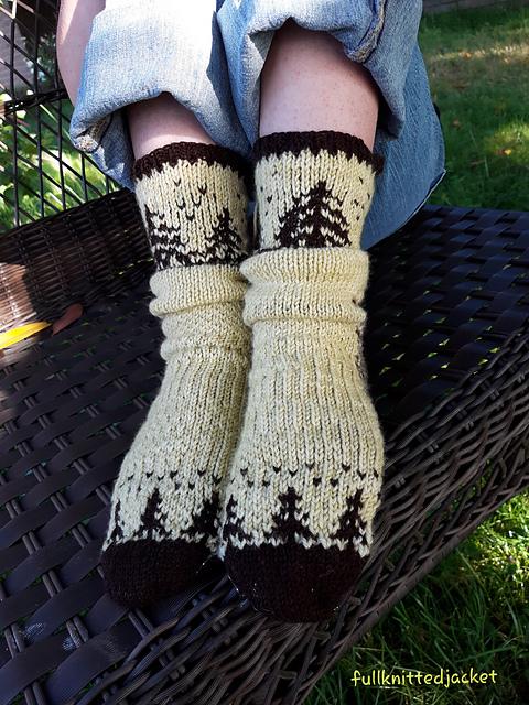 Ravelry: Fair Isle Forest Socks pattern by Adina Higdon