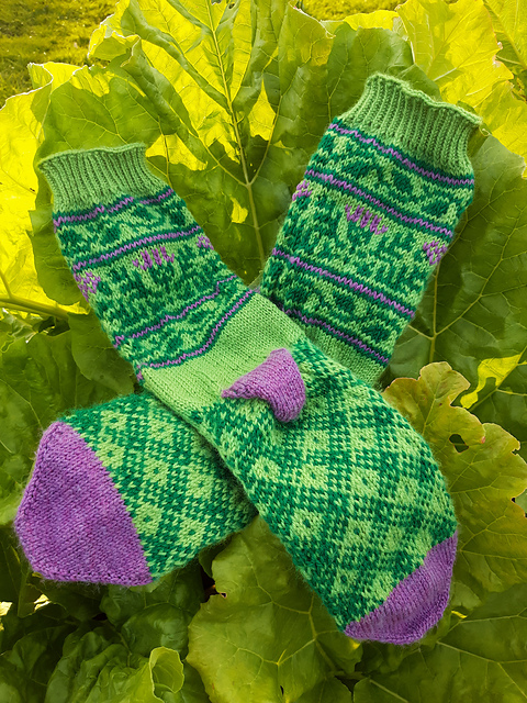 Ravelry: Scottish Thistle Socks pattern by Adina Higdon