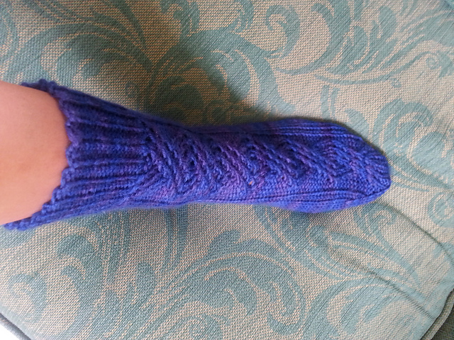 Ravelry: Ribbed Diamond Socks pattern by Liza Garrity