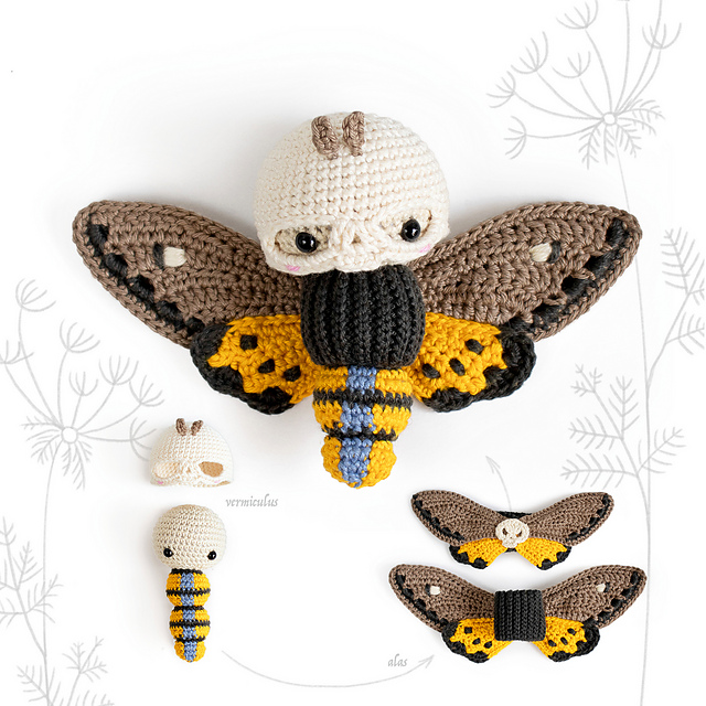 Ravelry: Death's Head Hawk Moth pattern by Lydia Tresselt