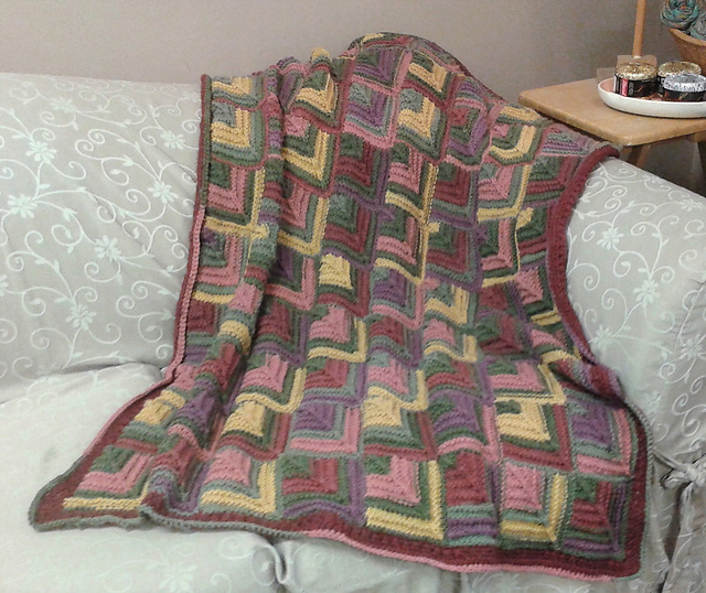 Ravelry: Random Mitered Squares Throw pattern by Janet LaRandeau
