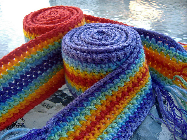 Ravelry: rainbow scarf pattern by sharon maher