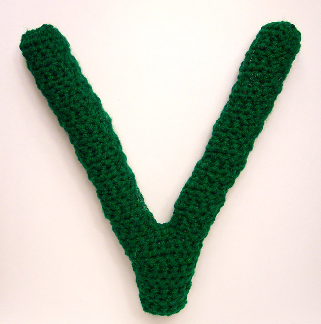 Ravelry: Capital V Alphabet Letter Pattern pattern by Lauraslefthook