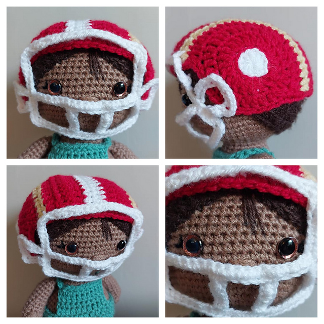 Ravelry: Weebee Doll Accessories - Sports Football Helmet pattern by ...