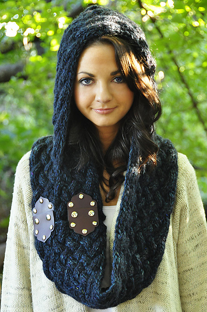 Ravelry: "Maschera" Hooded Cowl Face Mask pattern by Lauren Riker