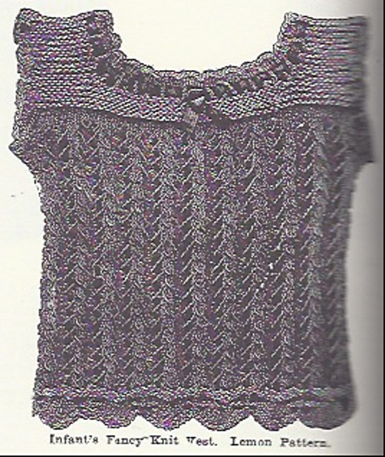 Ravelry: Infant's Fancy Knit Vest in Lemon Pattern pattern by Weldons