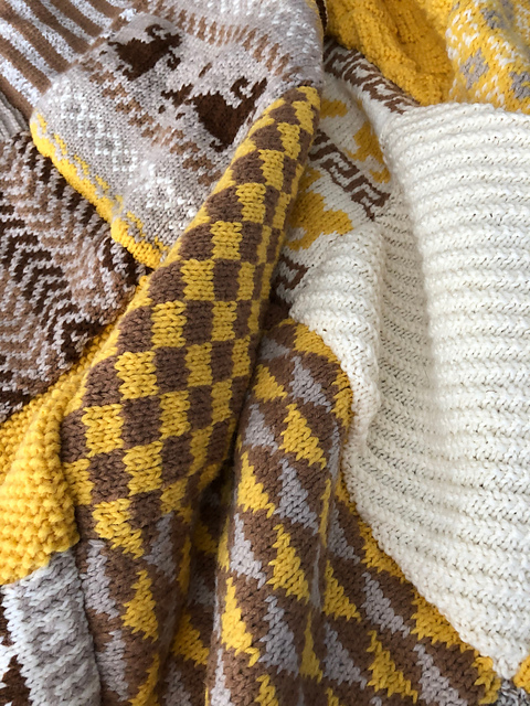 Ravelry: #34 Knitted Sampler Patchwork Afghan pattern by Karen Kletter