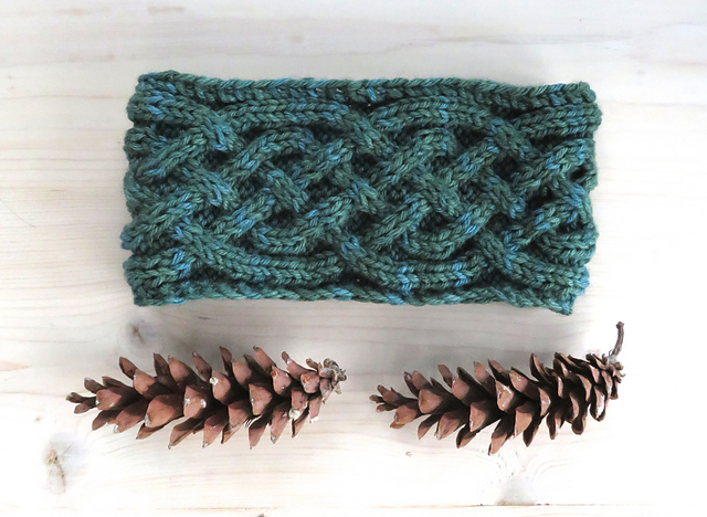Ravelry: Cabled Headband with Saxon Braid pattern by Lena Mathisson