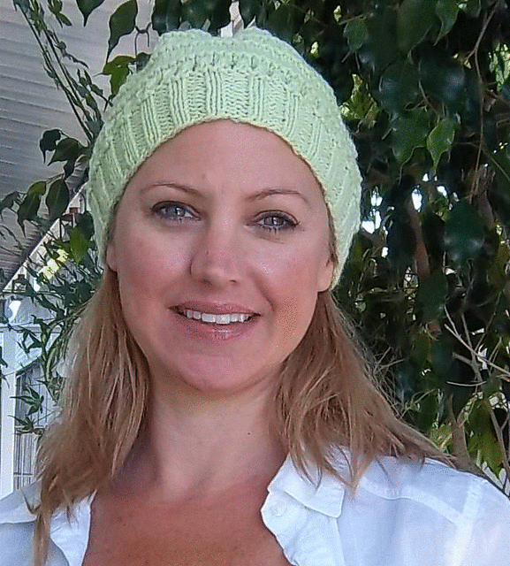 Ravelry: Green Lacy Ridge Hat pattern by Marcia McCormack