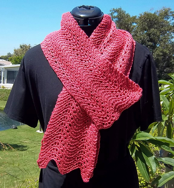 Ravelry: Deceptively Easy Wavy Lace Scarf pattern by Marcia McCormack