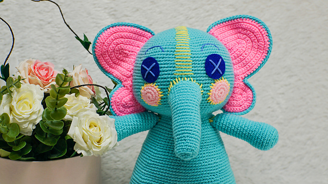 Ravelry: Ello elephant cocomelon amigurumi crochet pattern by Lenn's Craft