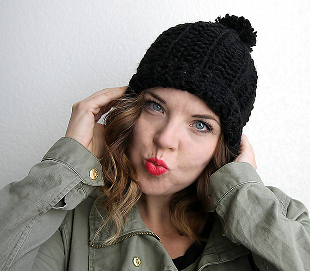 Ravelry: Chunky Ribbed Slouch Hat pattern by Alexis Middleton